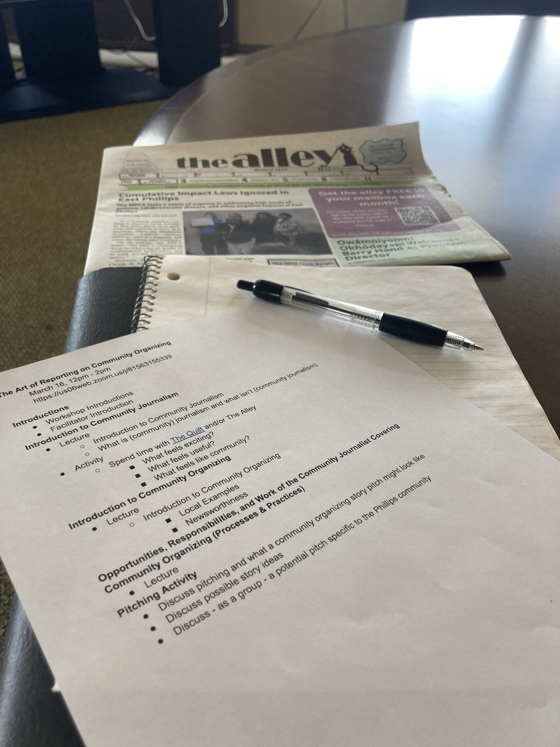 Community Journalism Training at Ebenezer Tower! | the alley Newspaper